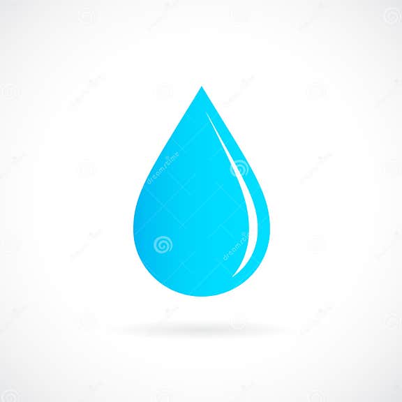 Blue rain drop vector icon stock vector. Illustration of mark - 82368909
