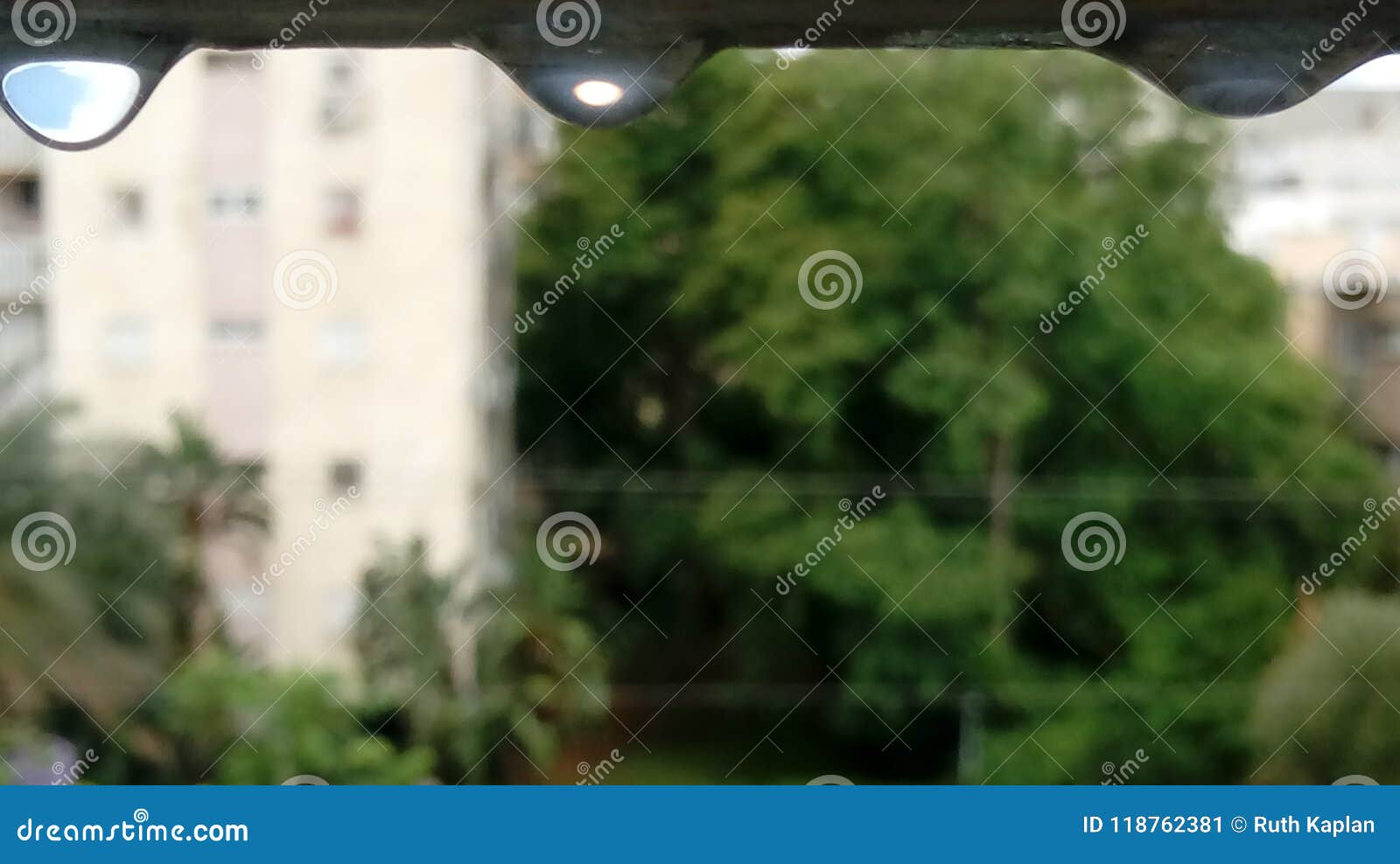 Blue Rain Drops Above an Open Window. Stock Image - Image of window ...