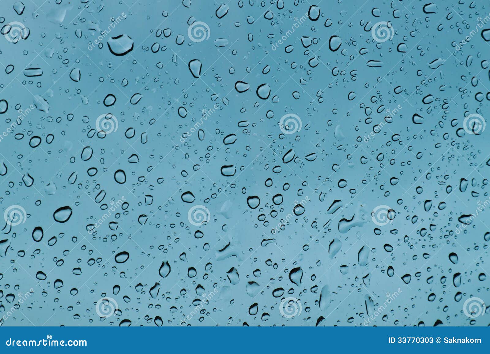 Blue Rain Drops stock image. Image of cloud, window, tranquil - 33770303