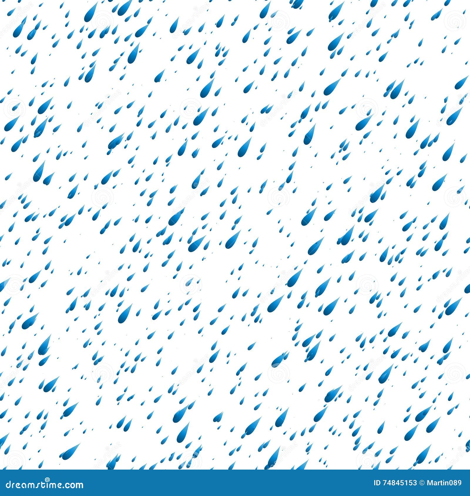 Blue rain stock illustration. Illustration of color, seamless - 74845153