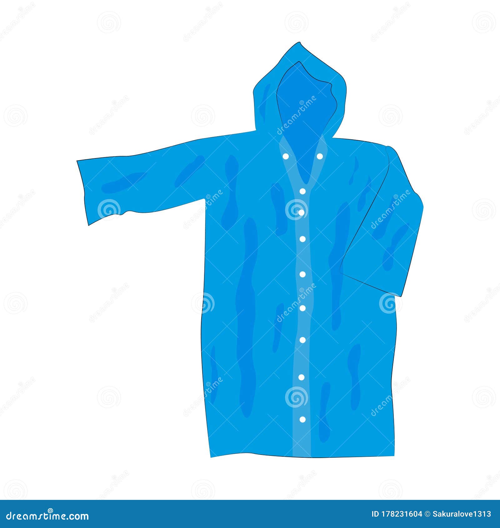 Blue Raincoat, Mandatory on a Mountain Hike Stock Illustration ...