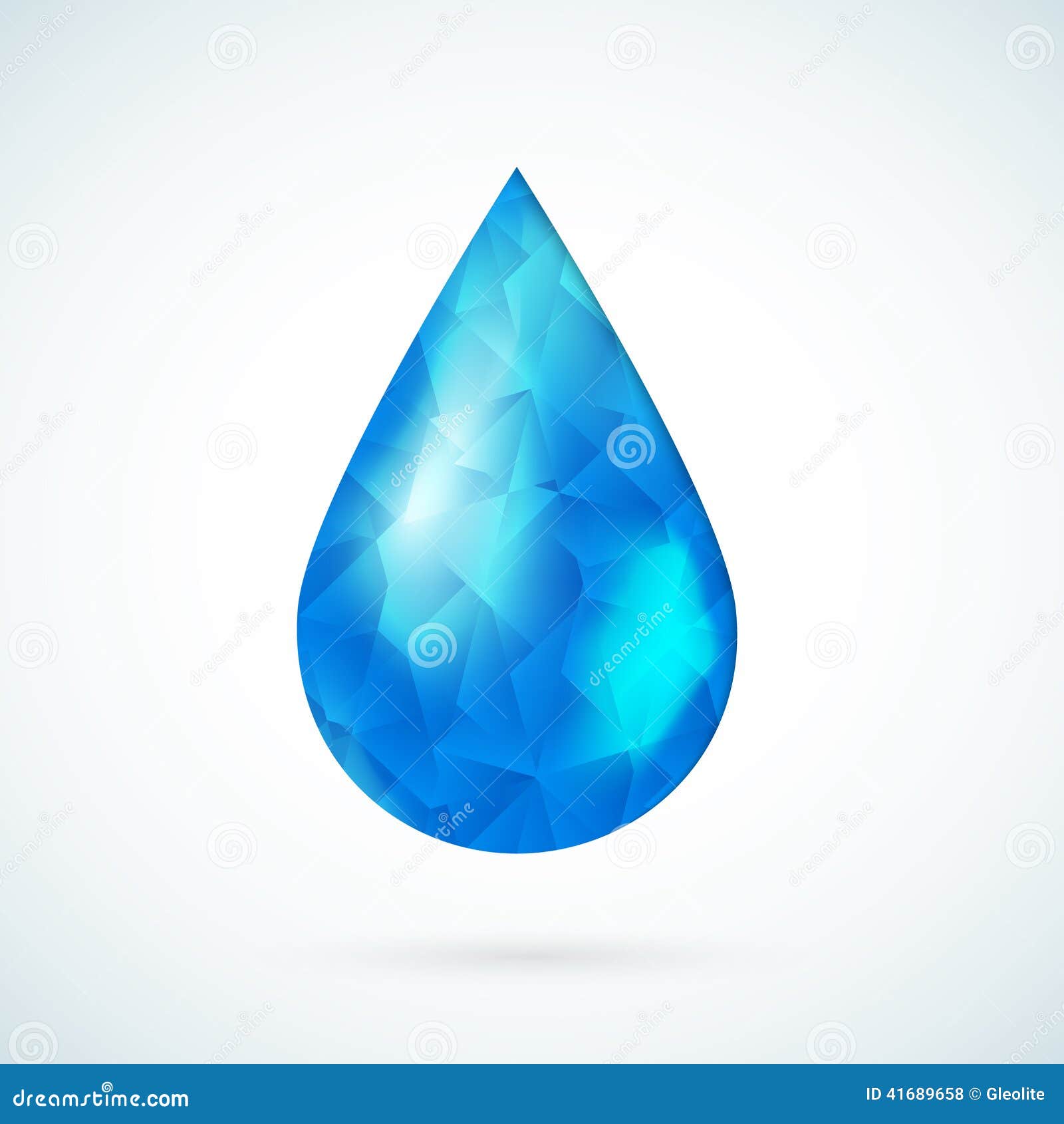 Blue Raindrop Geometric Vector Background Stock Vector - Illustration ...