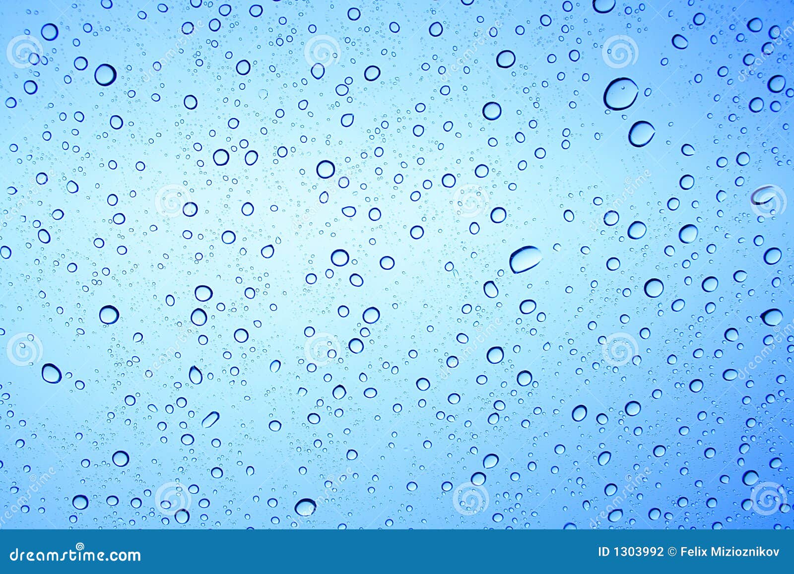 Blue raindrops stock photo. Image of raindrop, storm, bubble - 1303992