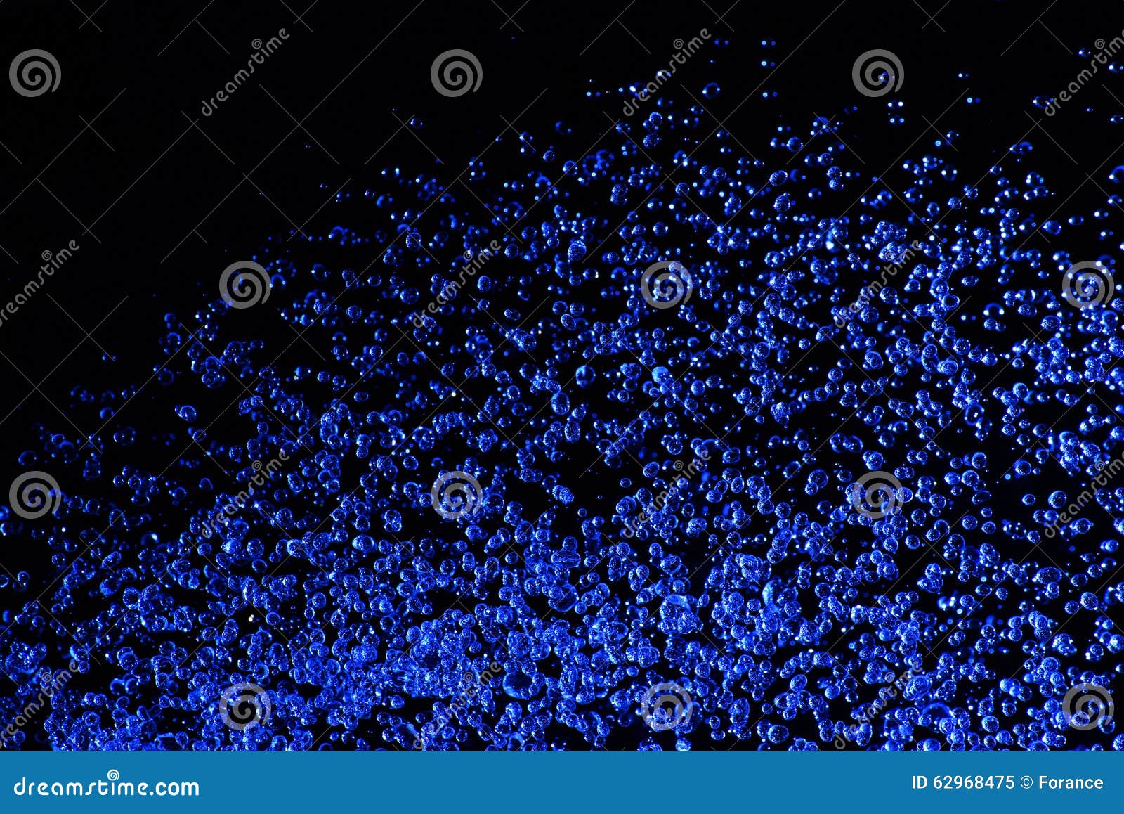 Blue Raindrops on Black Background Stock Image - Image of pattern, drop ...