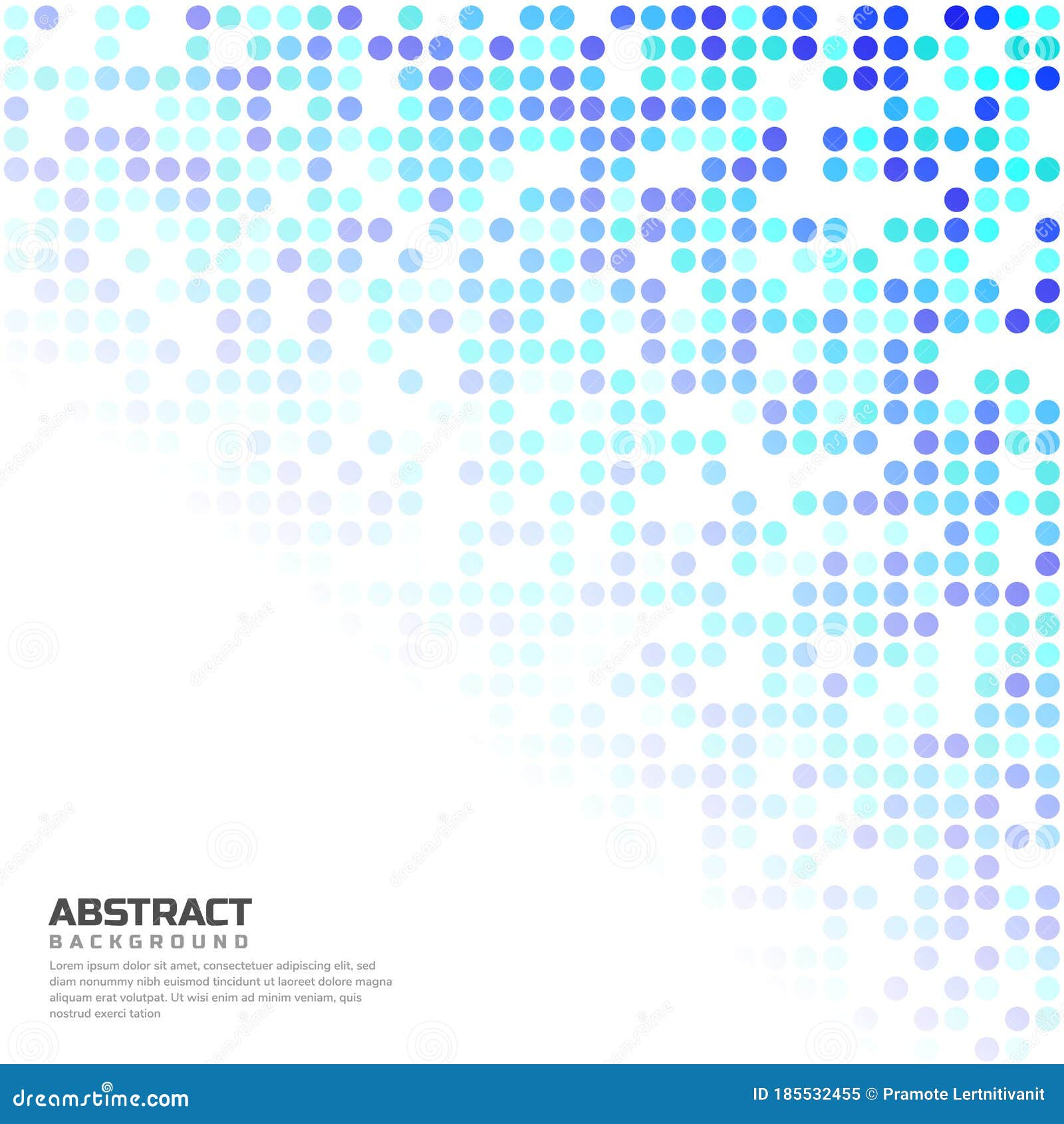 Blue Random Dots Background. Creative Design Templates on White ...