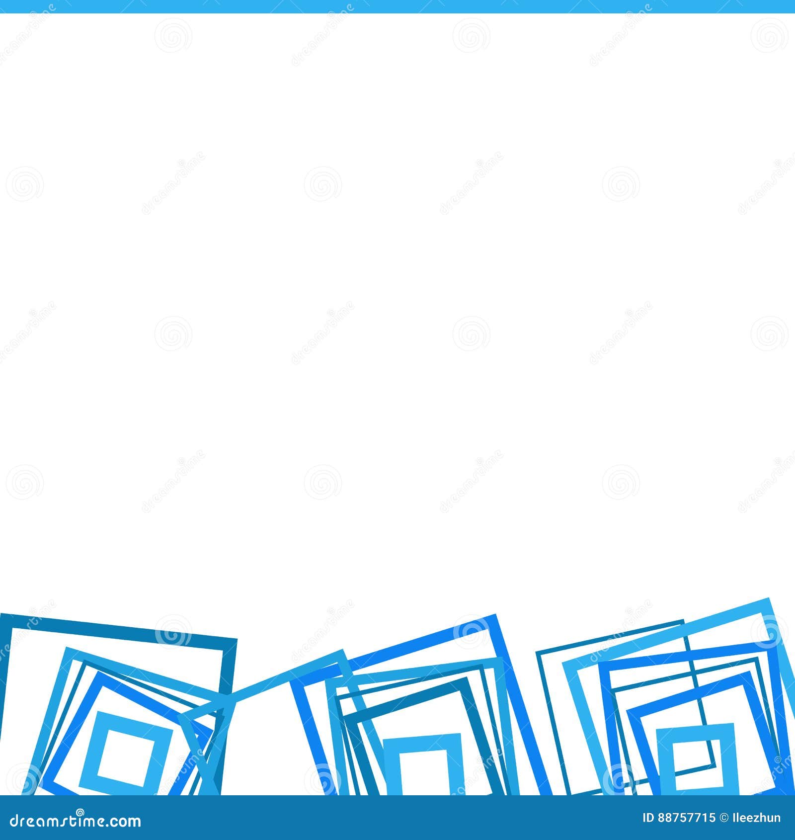 Blue Random Squares Bottom Background Stock Illustration - Illustration ...