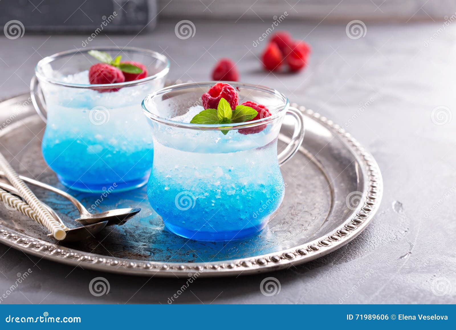 Blue raspberry cocktail stock photo. Image of lights - 71989606