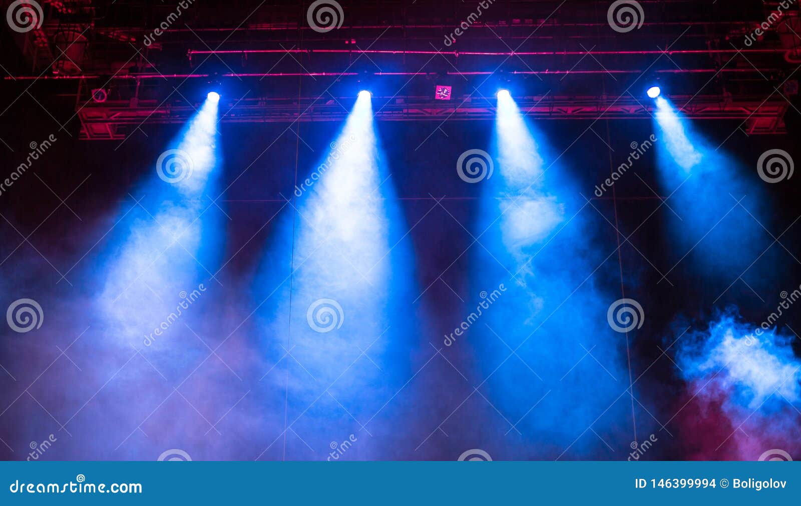 Projector Lights during Performance in Moscow Stock Photo - Image of ...