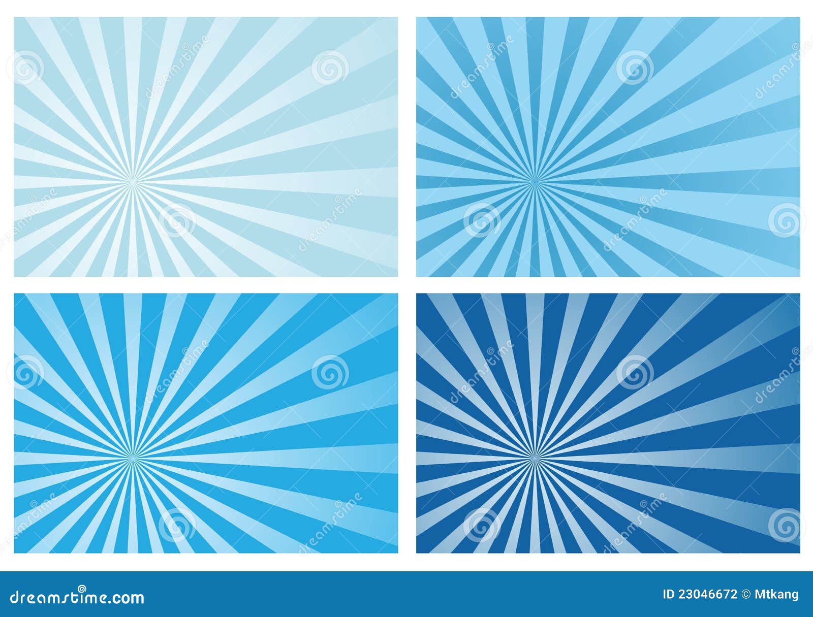 Blue Ray Sunburst Background Stock Vector - Illustration of pattern ...