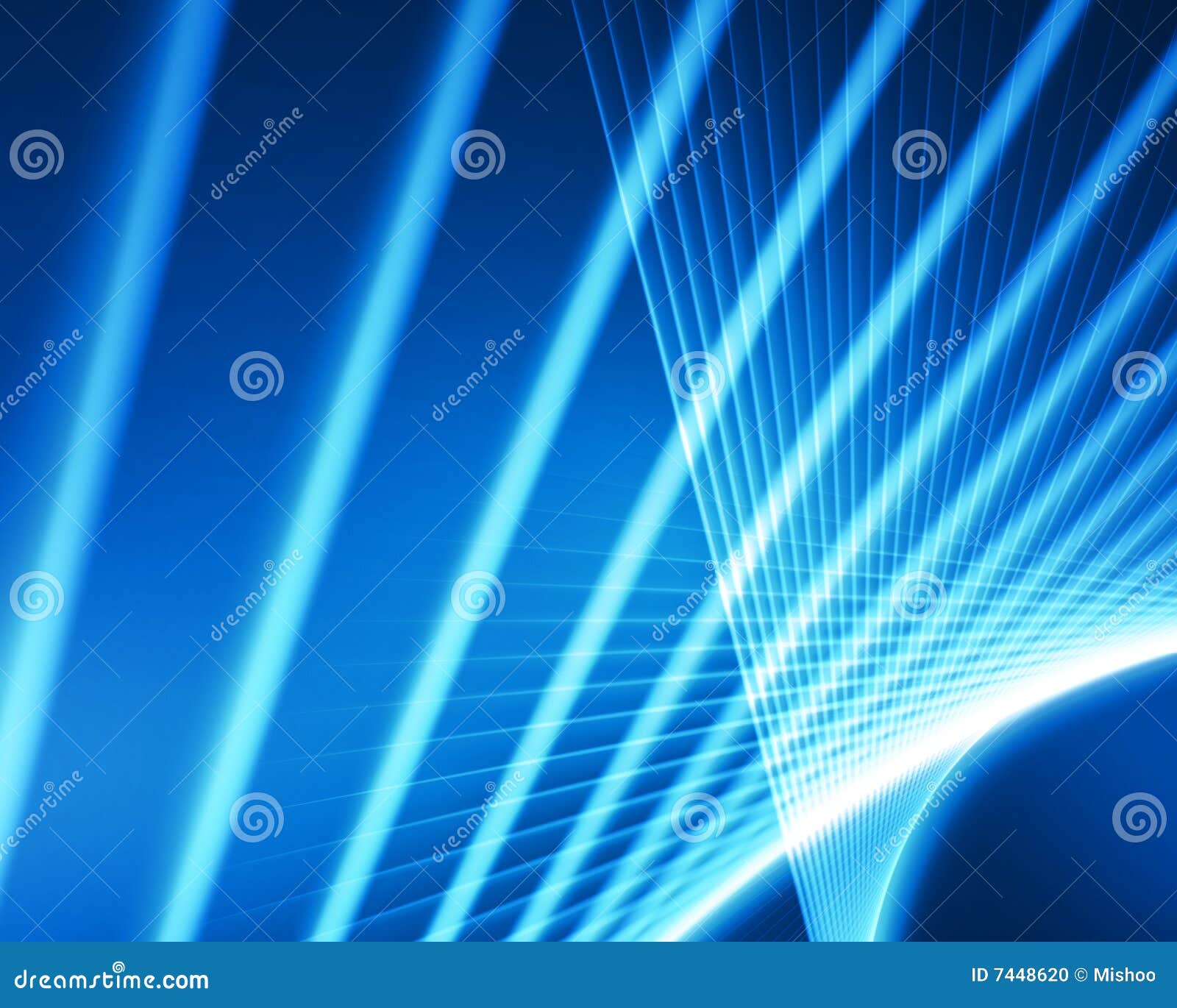 Blue rays stock illustration. Illustration of digital - 7448620