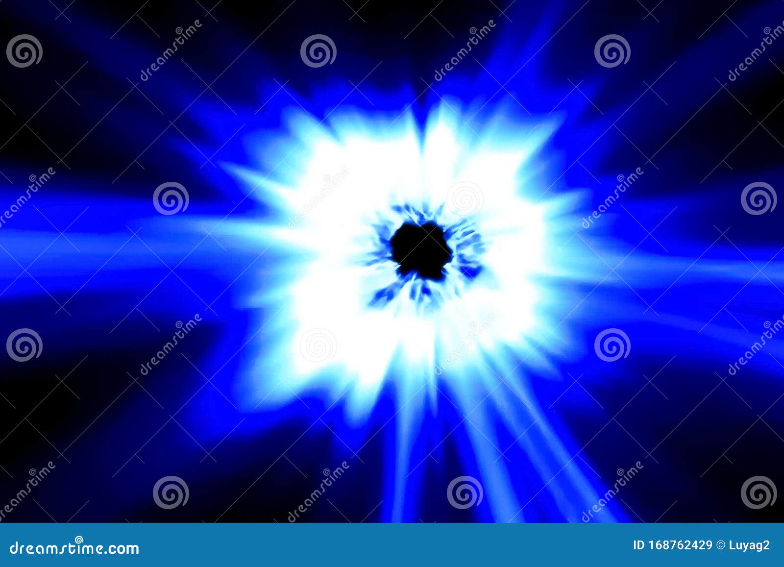 Blue Rays, Big Plasma Blast. Illustration Stock Image - Image of design ...