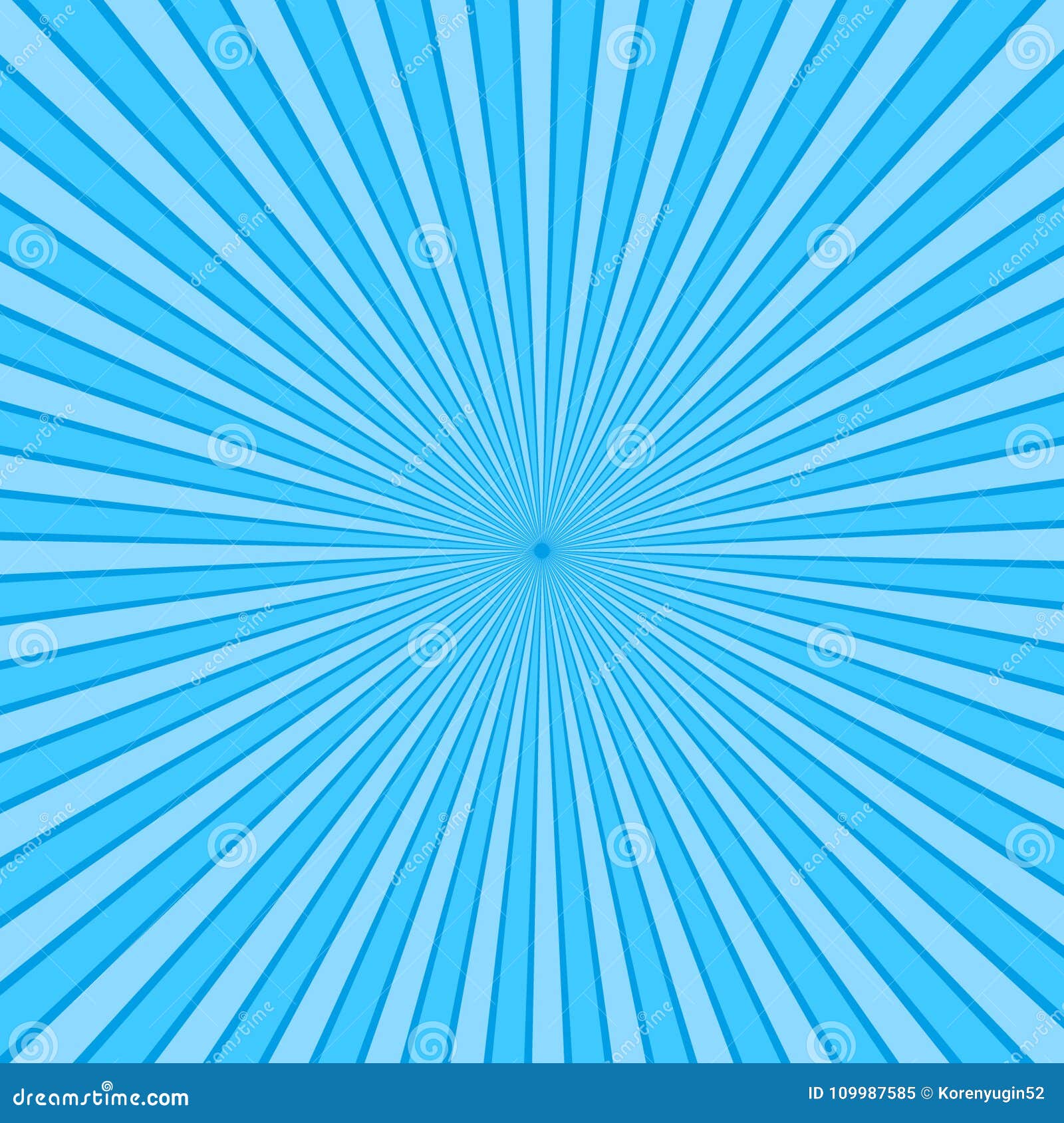 Blue Rays Pop Art Background. Retro Comic Style Vector Illustration ...