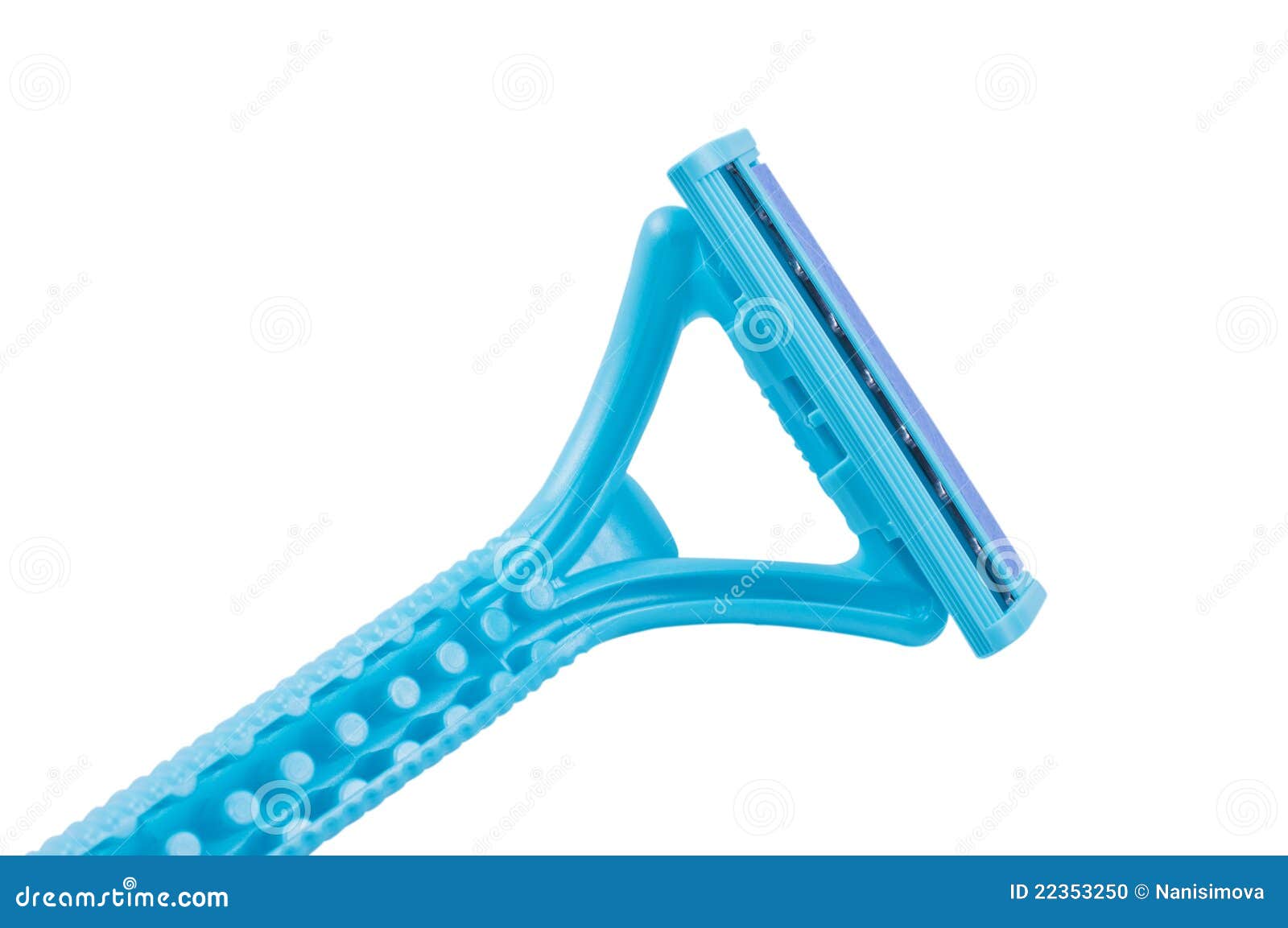 Blue razor stock photo. Image of face, neck, equipment - 22353250