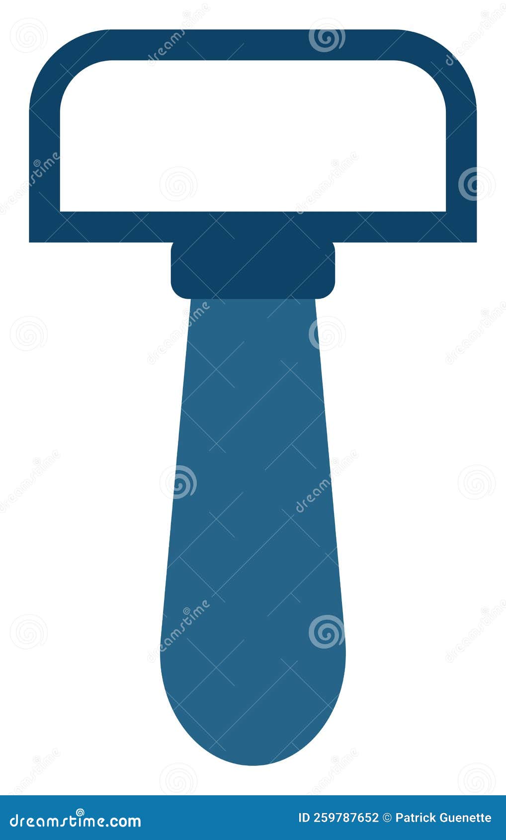 Blue razor, icon icon stock vector. Illustration of white - 259787652