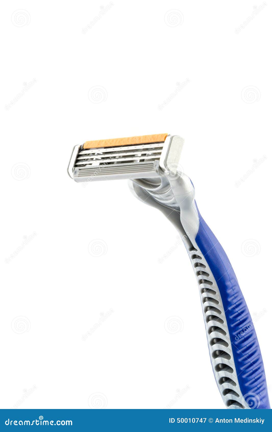 Blue Razor Isolated on White Stock Image - Image of blade, metal: 50010747