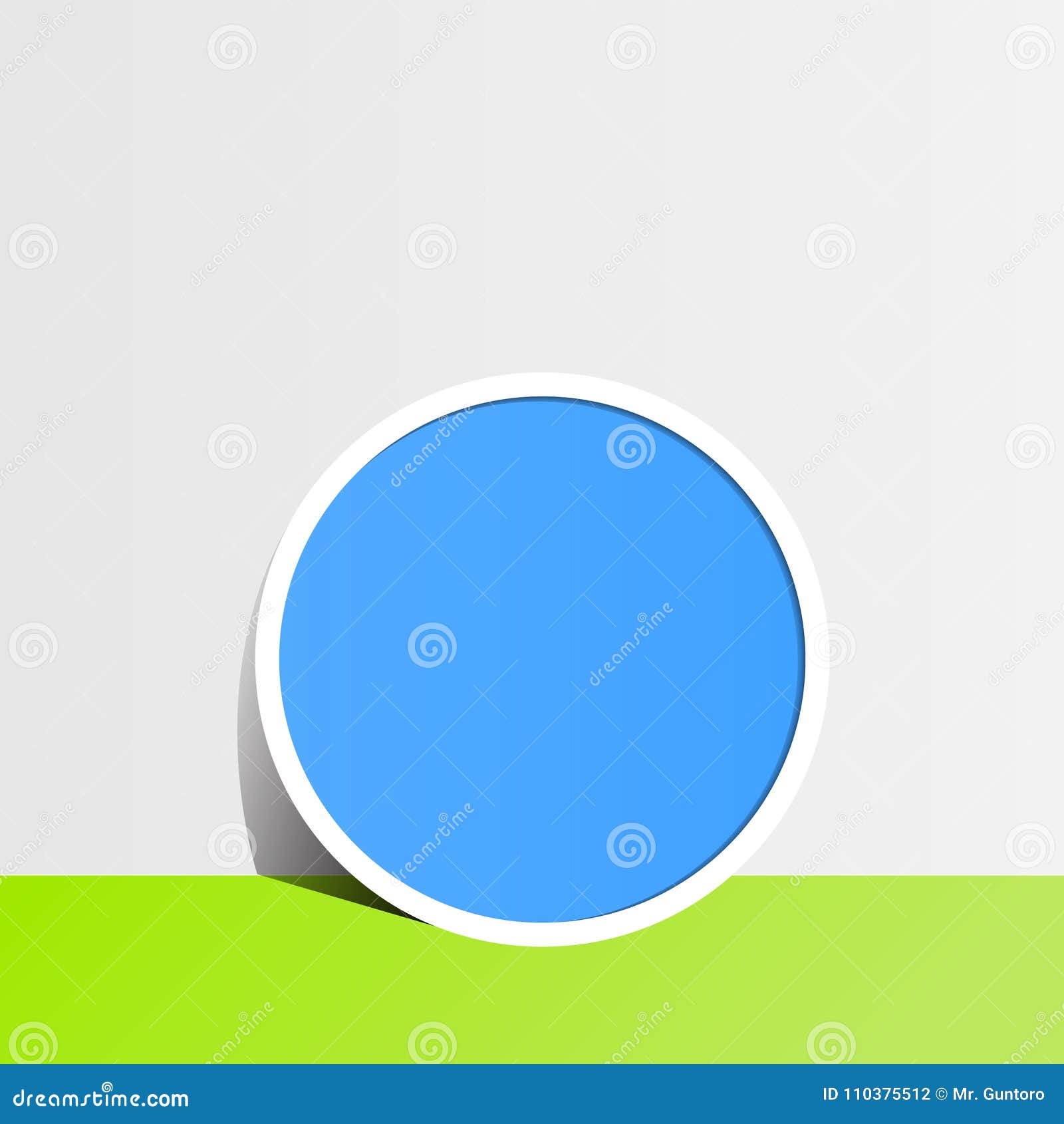 Blue Realistic Circle Empty Frame Background Stock Illustration ...