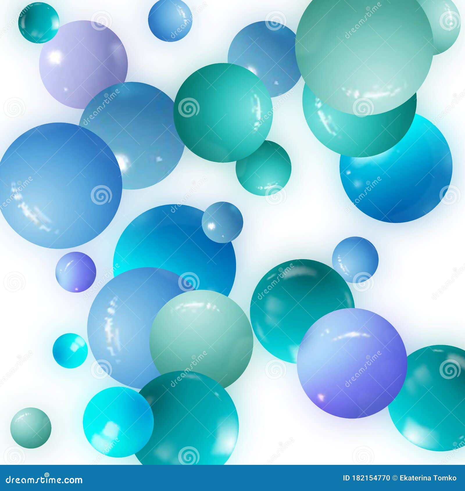 Blue Realistic 3d Balls with Shadow. Design Element. Eps 10 Stock ...