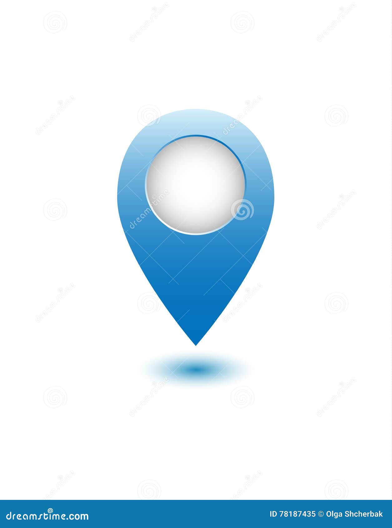 Blue realistic map point stock vector. Illustration of element - 78187435