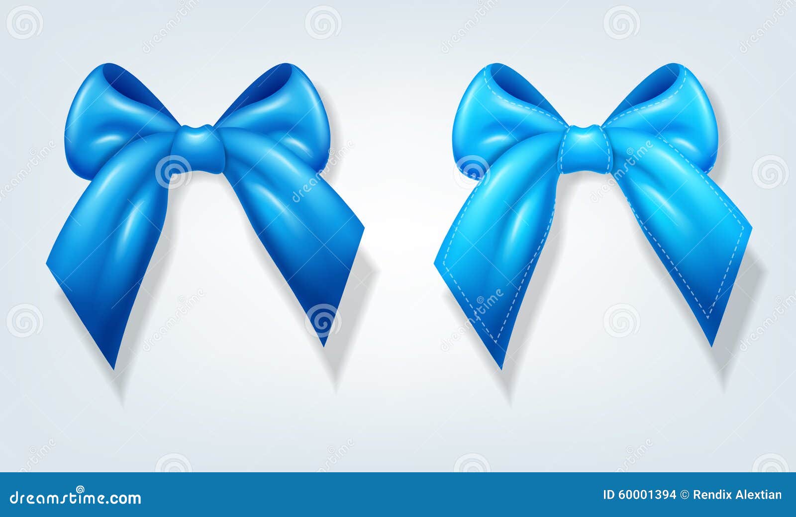 Blue Realistic Ribbon Illustration Stock Vector - Illustration of ...