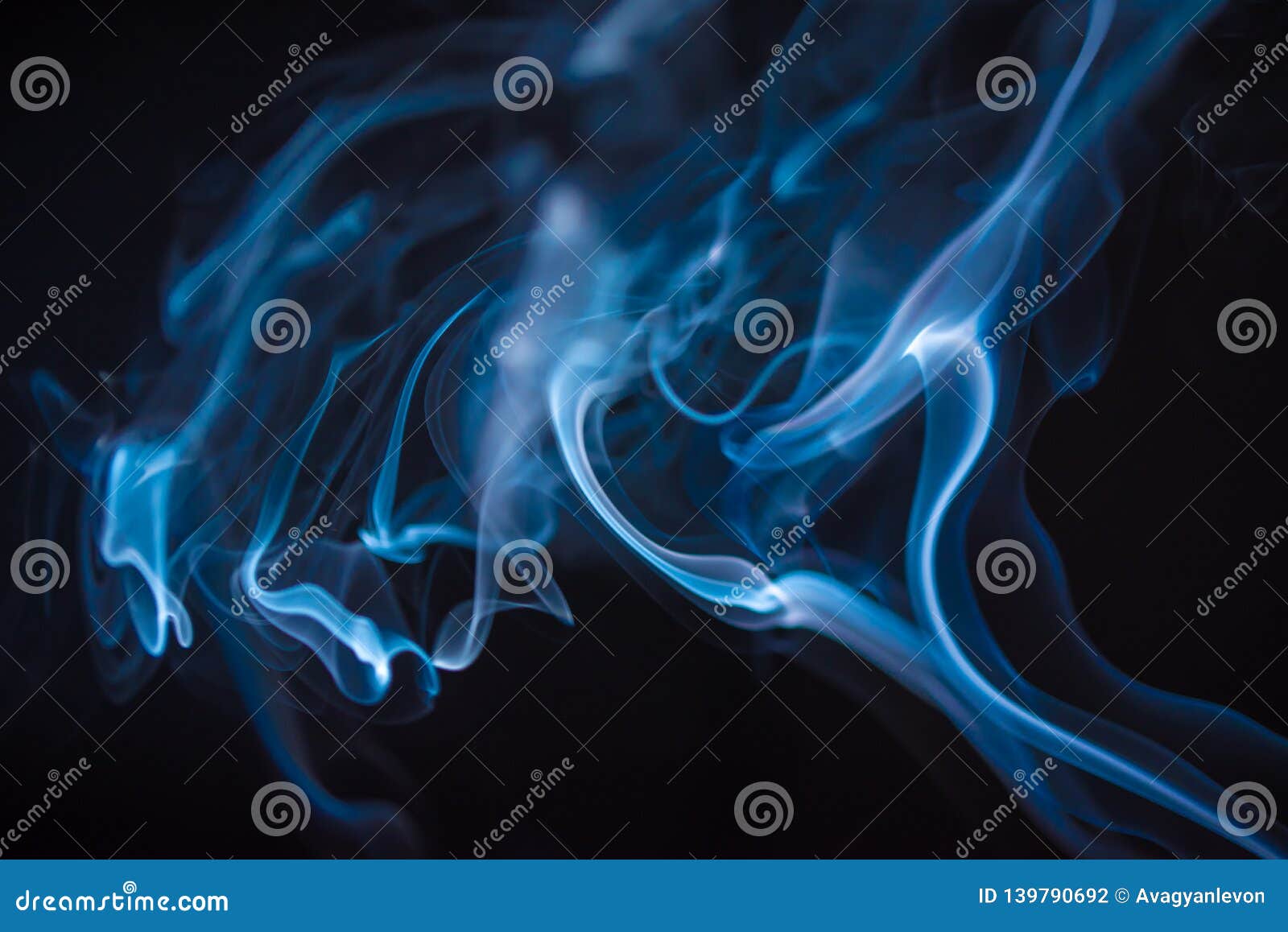 Blue Realistic Smoke Effect Stock Photo - Image of abstract, flowing ...