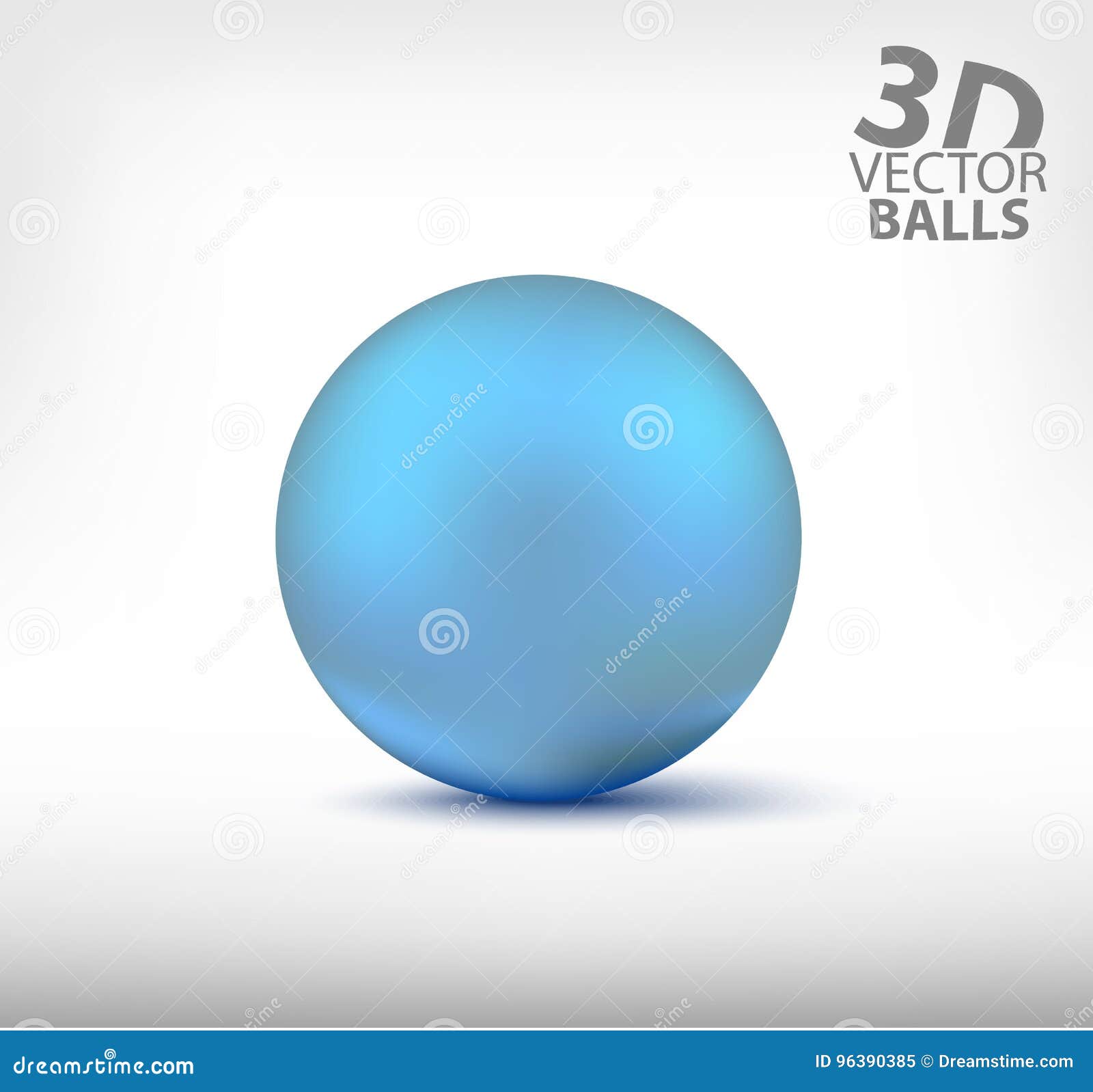 Blue Realistic Sphere Single. 3D Vector Balls Stock Vector ...
