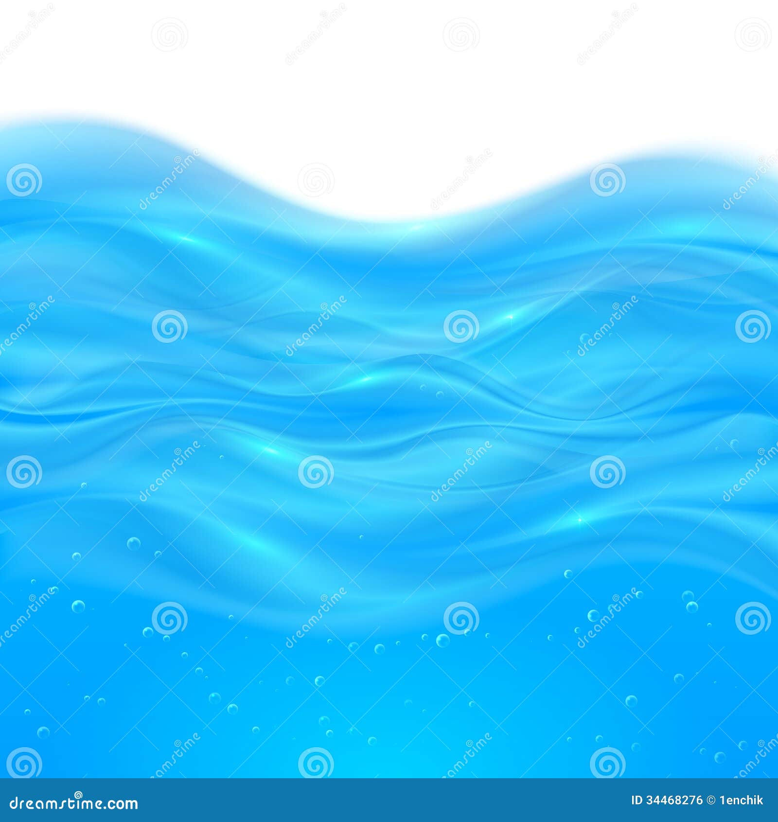 Blue Realistic Vector Water Background Stock Vector - Illustration of ...