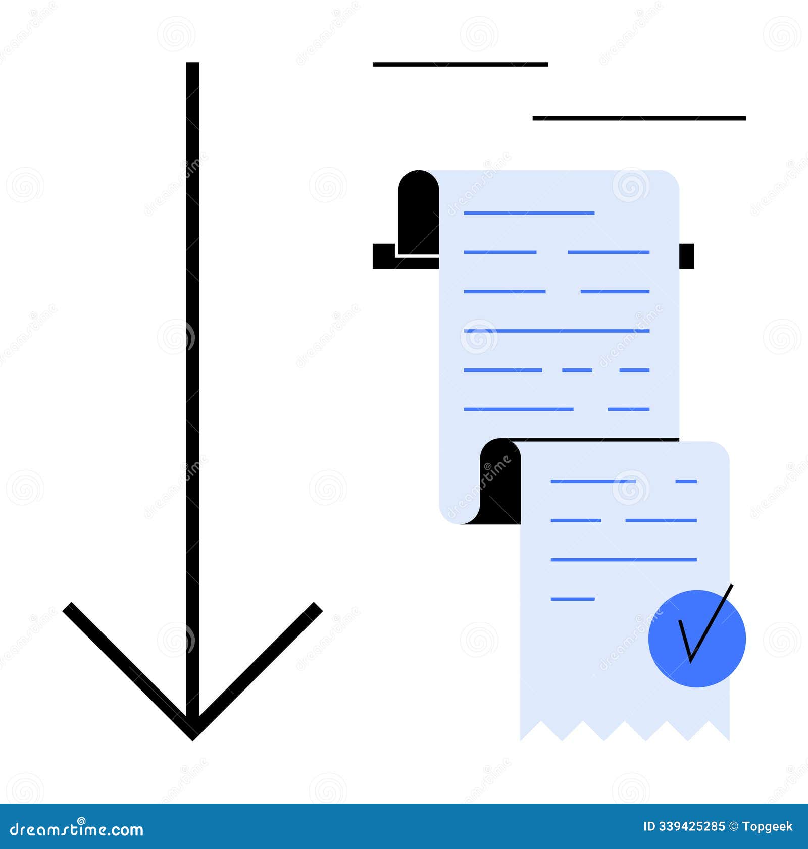 Completion Check Mark White Royalty-Free Cartoon | CartoonDealer.com ...