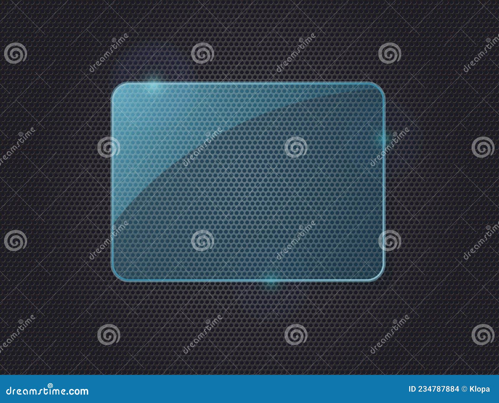 Blue Rectangle Piece of Glass Framework Stock Photo - Image of modern ...