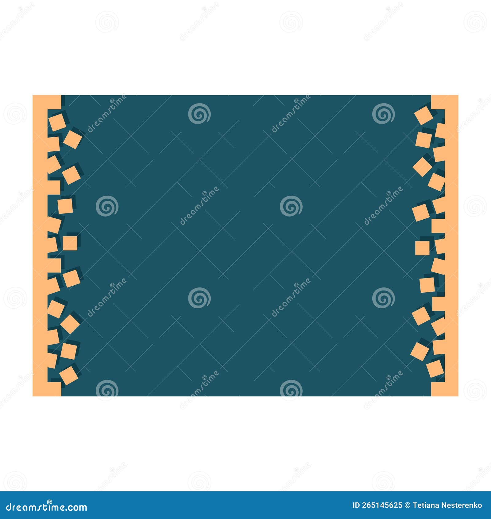 Blue Rectangle with Pixel Fade Effect Brochure Element Design Stock ...
