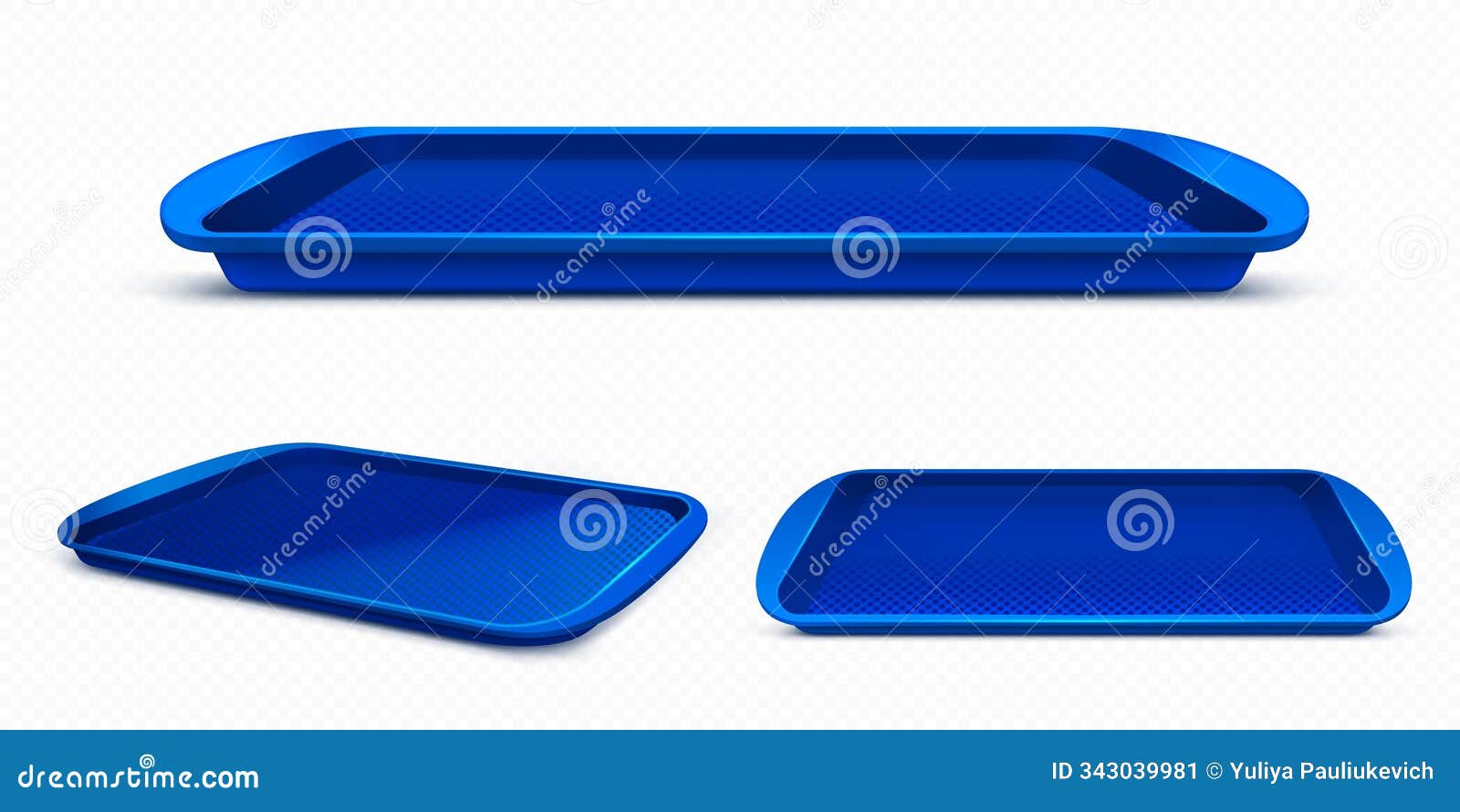 Blue Rectangle Shape Floating In Isometric Perspective Cartoon Vector ...