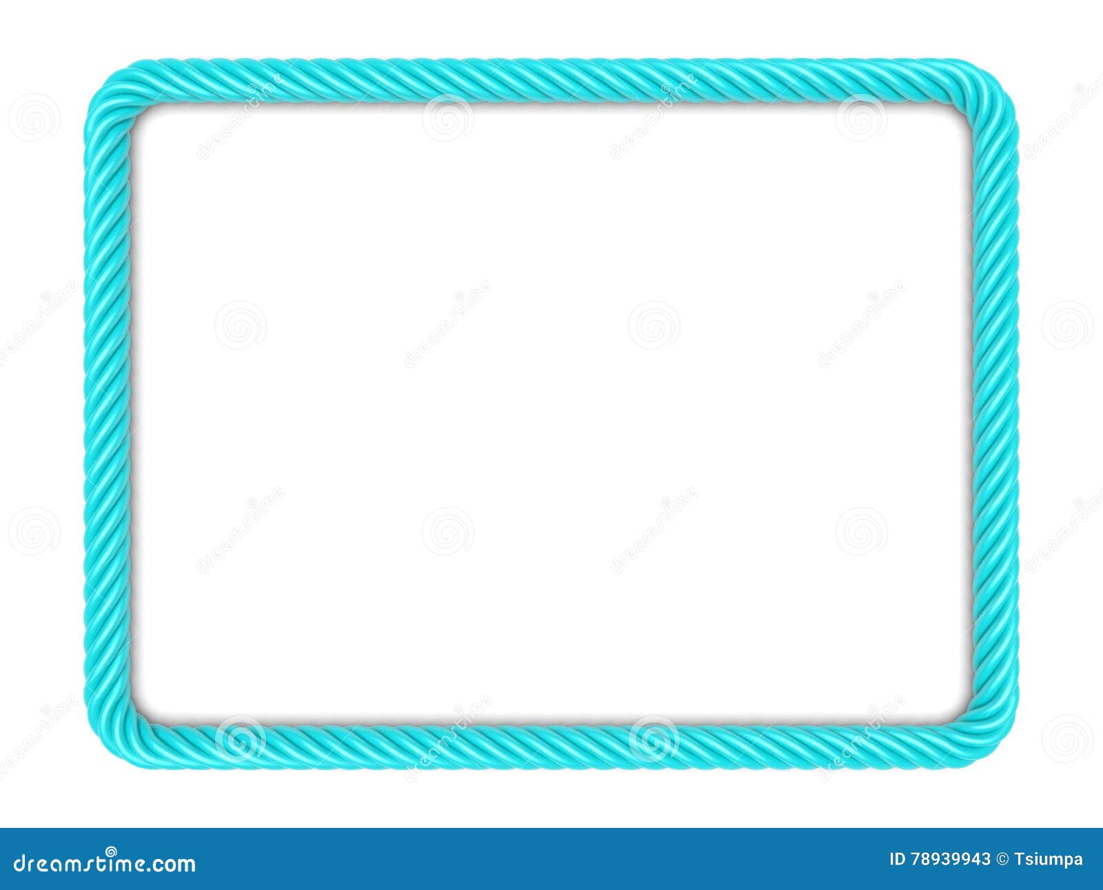 Blue rectangle rope frame stock illustration. Illustration of design ...
