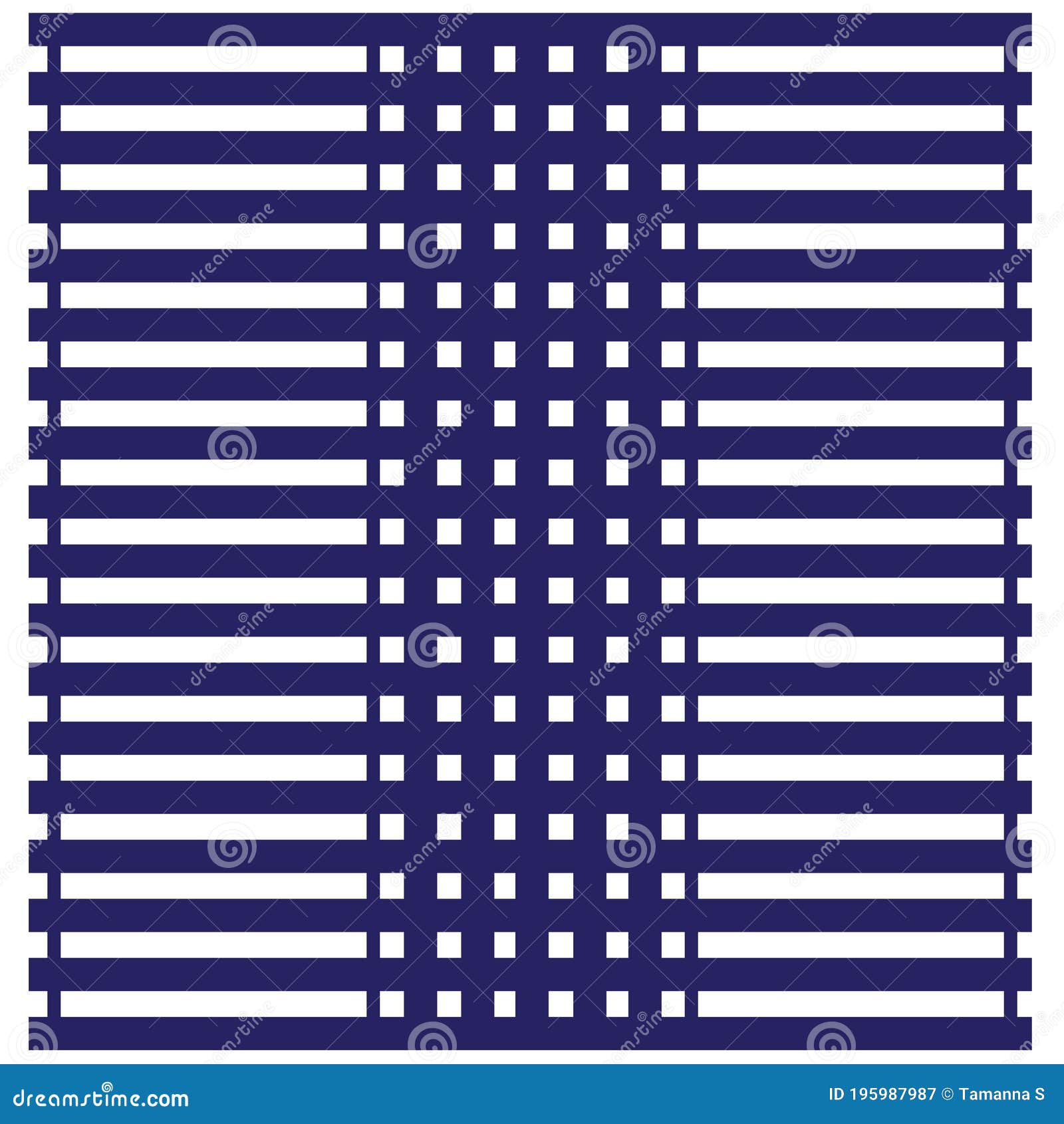 Blue Rectangles and Checks Pattern Isolated on White Background ...