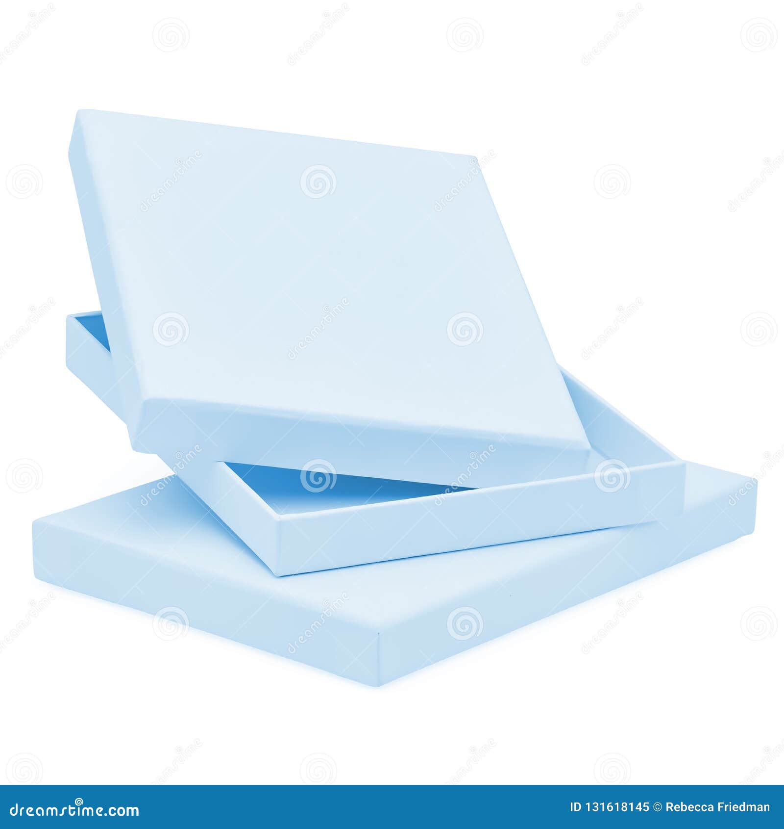 Blue Rectangular Flat Chocolate Jewelry and Gift Box on Cool Angle ...