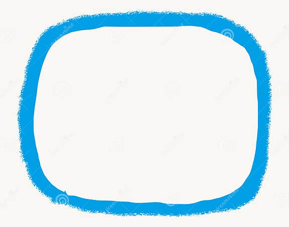 Blue Rectangular Frame with Grunge Torn Edges and Soft Corners. Vector ...