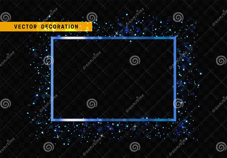 Blue Rectangular Frame Isolated on Transparent Background Stock ...