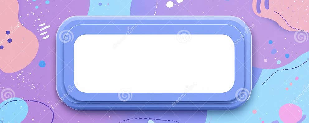 Blue Rectangular Label with Rounded Corners on Abstract Pastel ...