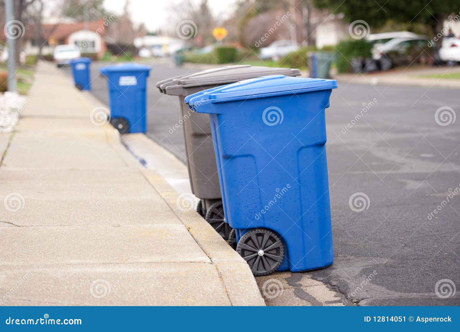 Blue is for recyclables stock image. Image of environmental - 12814051