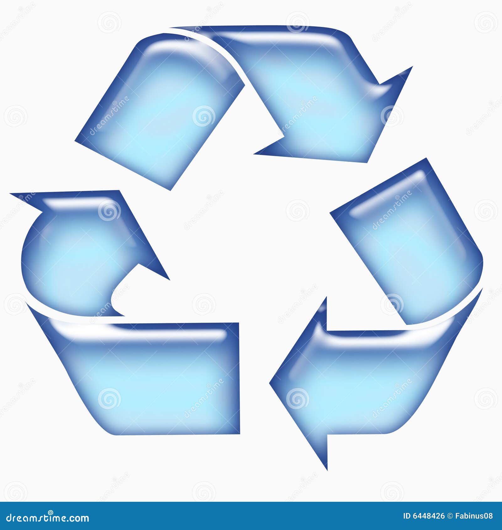 Blue recycle sign stock illustration. Illustration of globe - 6448426