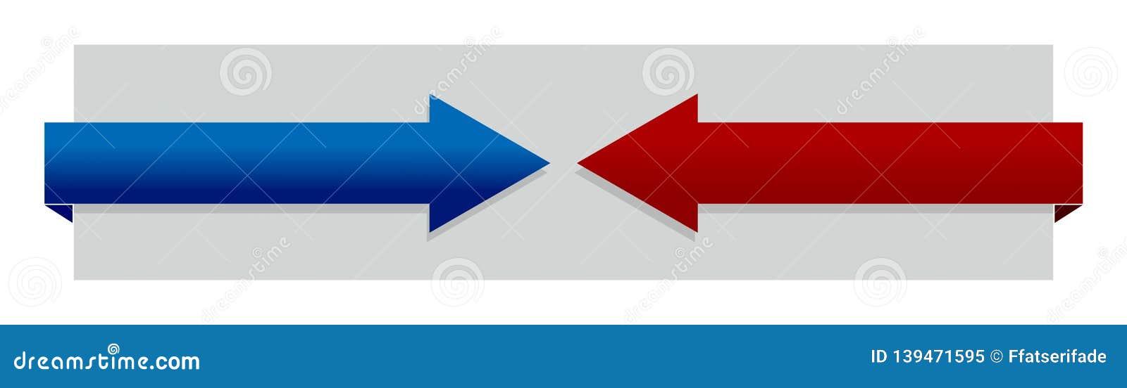 Blue and red arrow stock illustration. Illustration of sign - 139471595