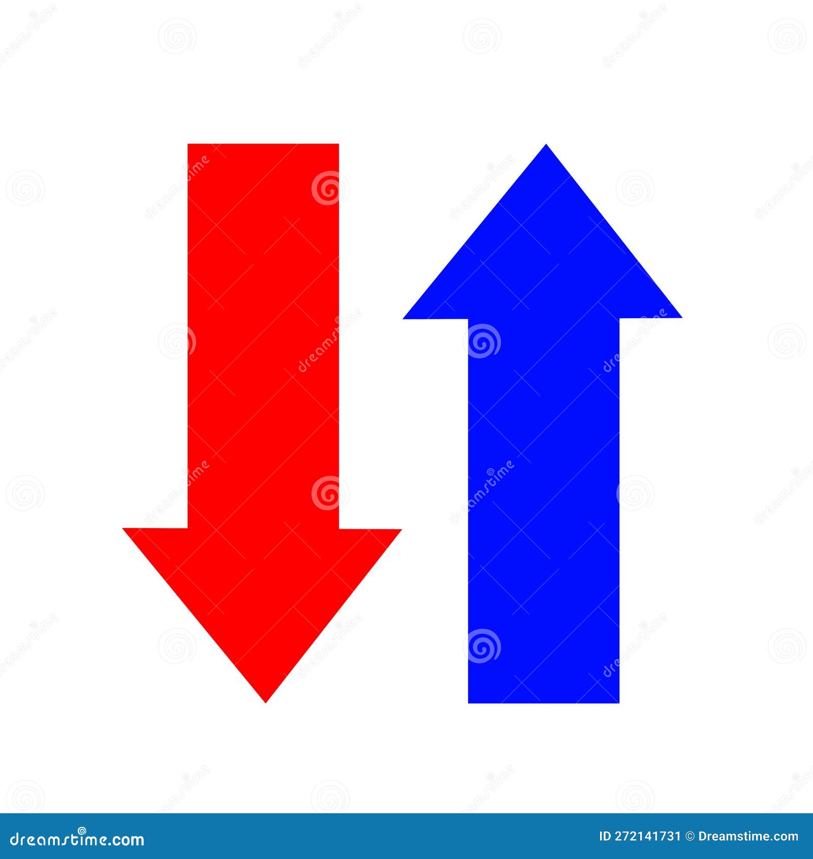 Blue and Red Arrows,recycle Icon Isolate. Stock Illustration ...