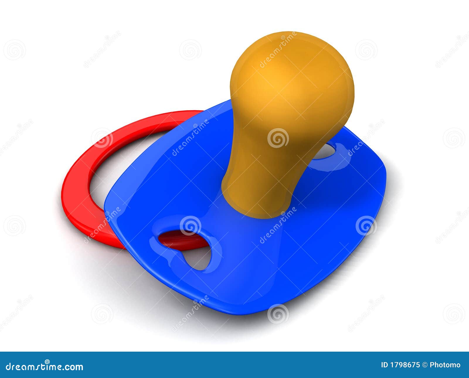 Blue and red baby pacifier stock illustration. Illustration of infant ...