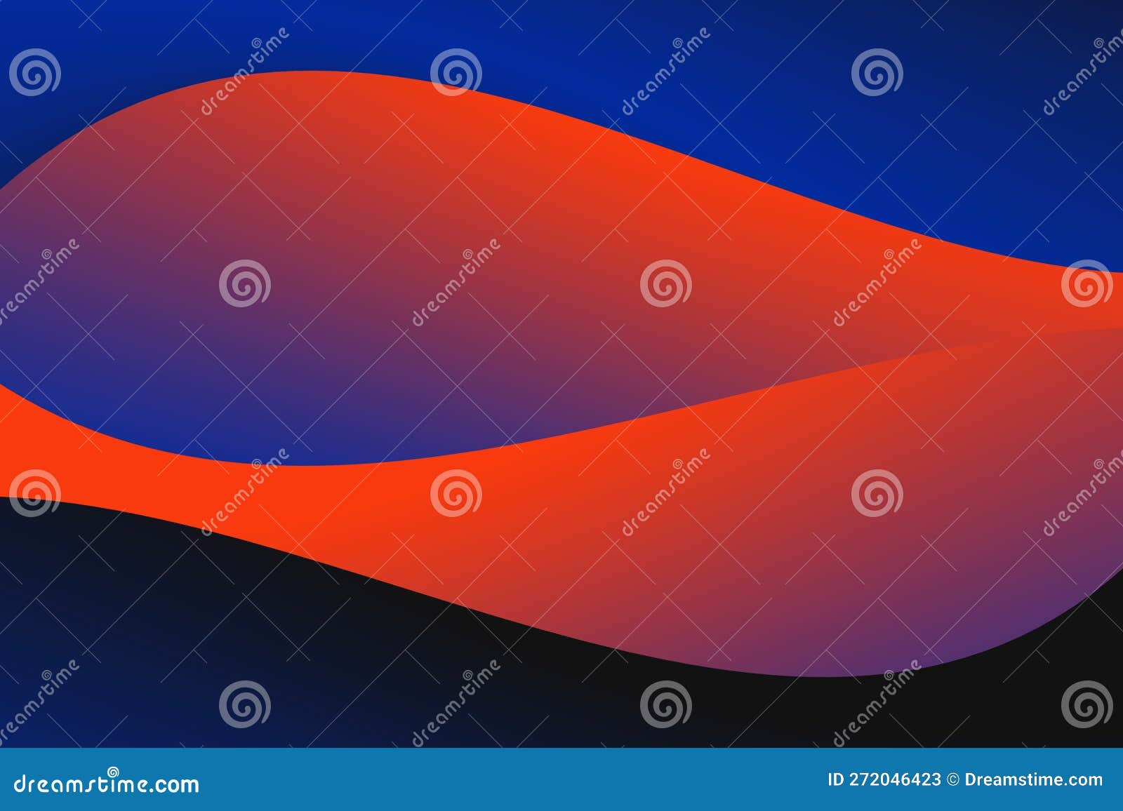 Blue and Red Background with Wave Flow Pattern. Stock Illustration ...