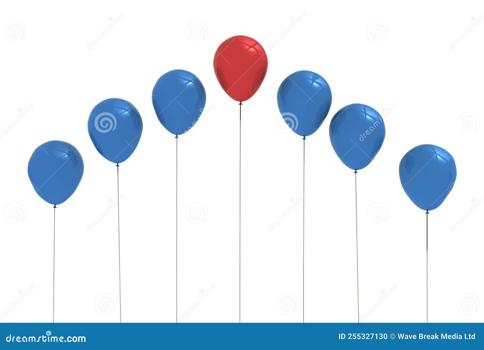 Blue and red balloons stock illustration. Illustration of graphic ...