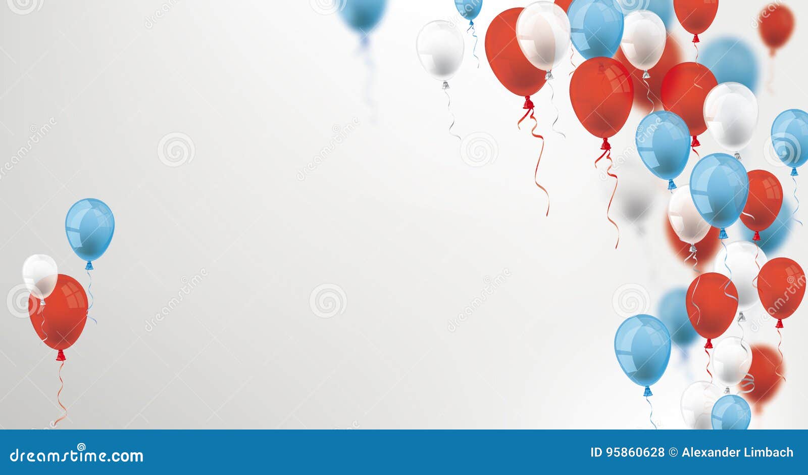Blue Red Balloons Cover Header Stock Vector - Illustration of card ...