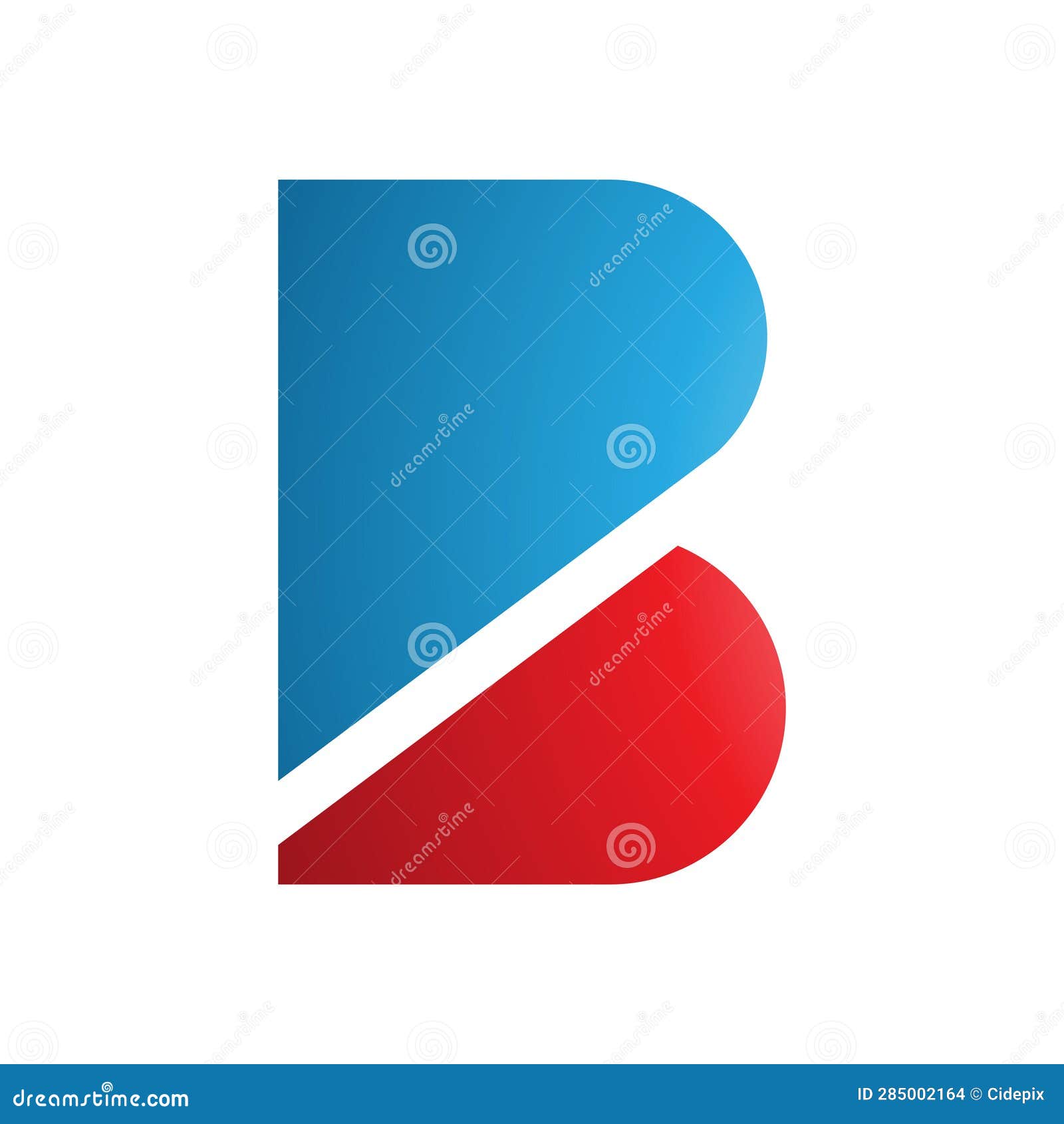Blue and Red Bold Letter B Icon Stock Vector - Illustration of graphic ...