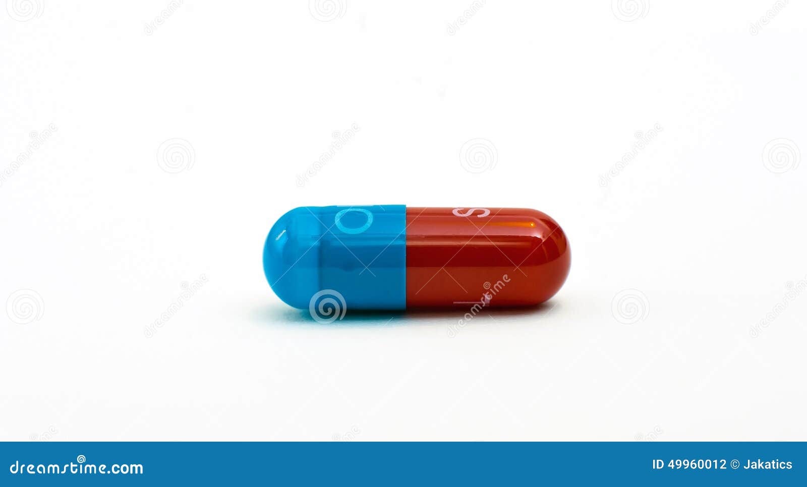 Blue-red capsule stock photo. Image of empty, medicine - 49960012