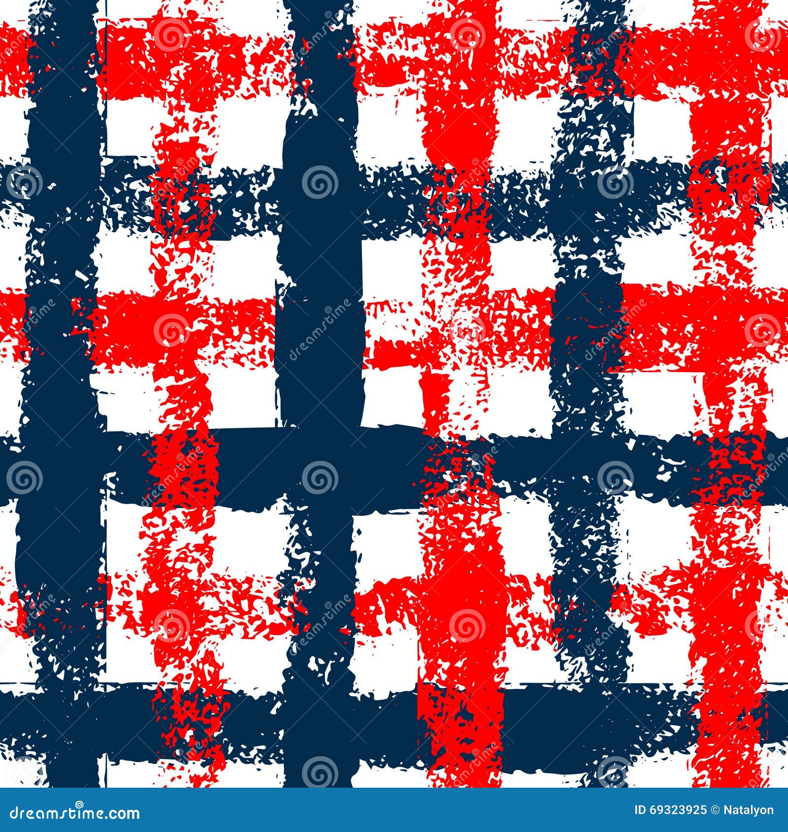 Gingham Red Seamless Pattern. Checkered Plaid Design Background. Vector ...