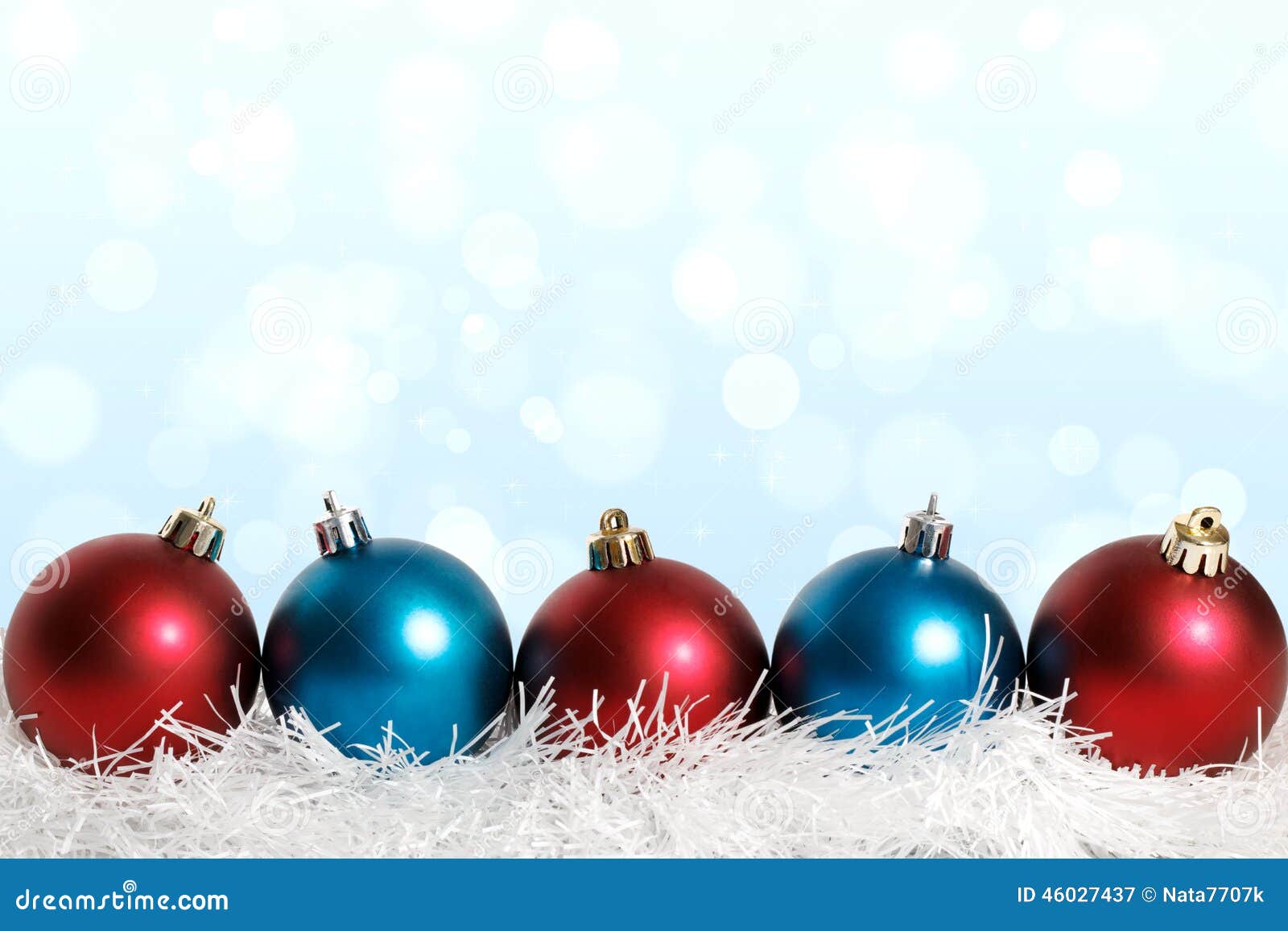Blue and Red Christmas Balls Blue Stock Image - Image of ornament, ball ...