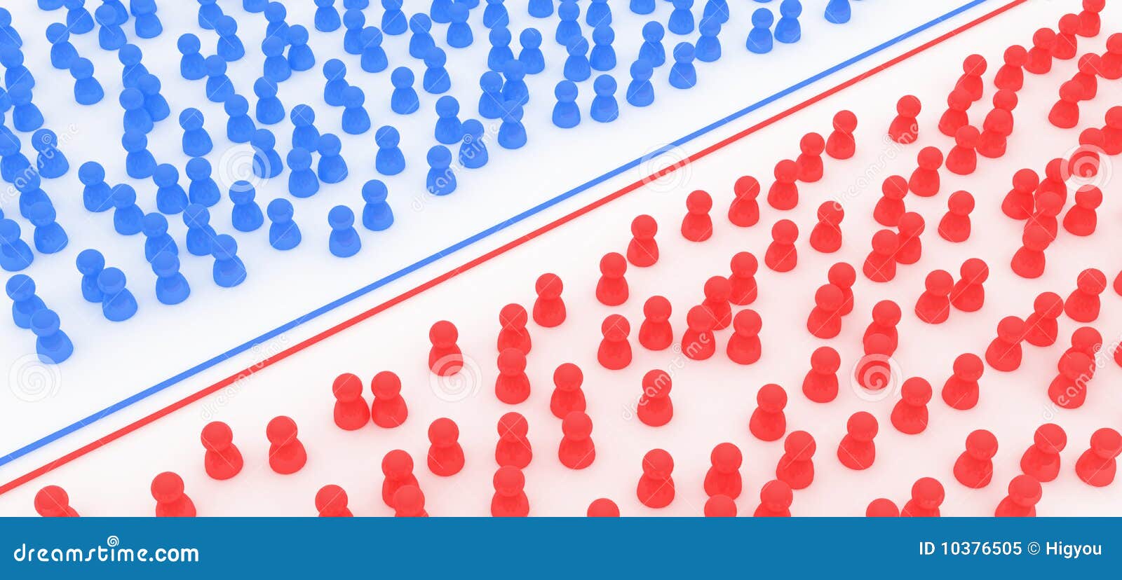 Blue and Red Crowds stock illustration. Illustration of group - 10376505