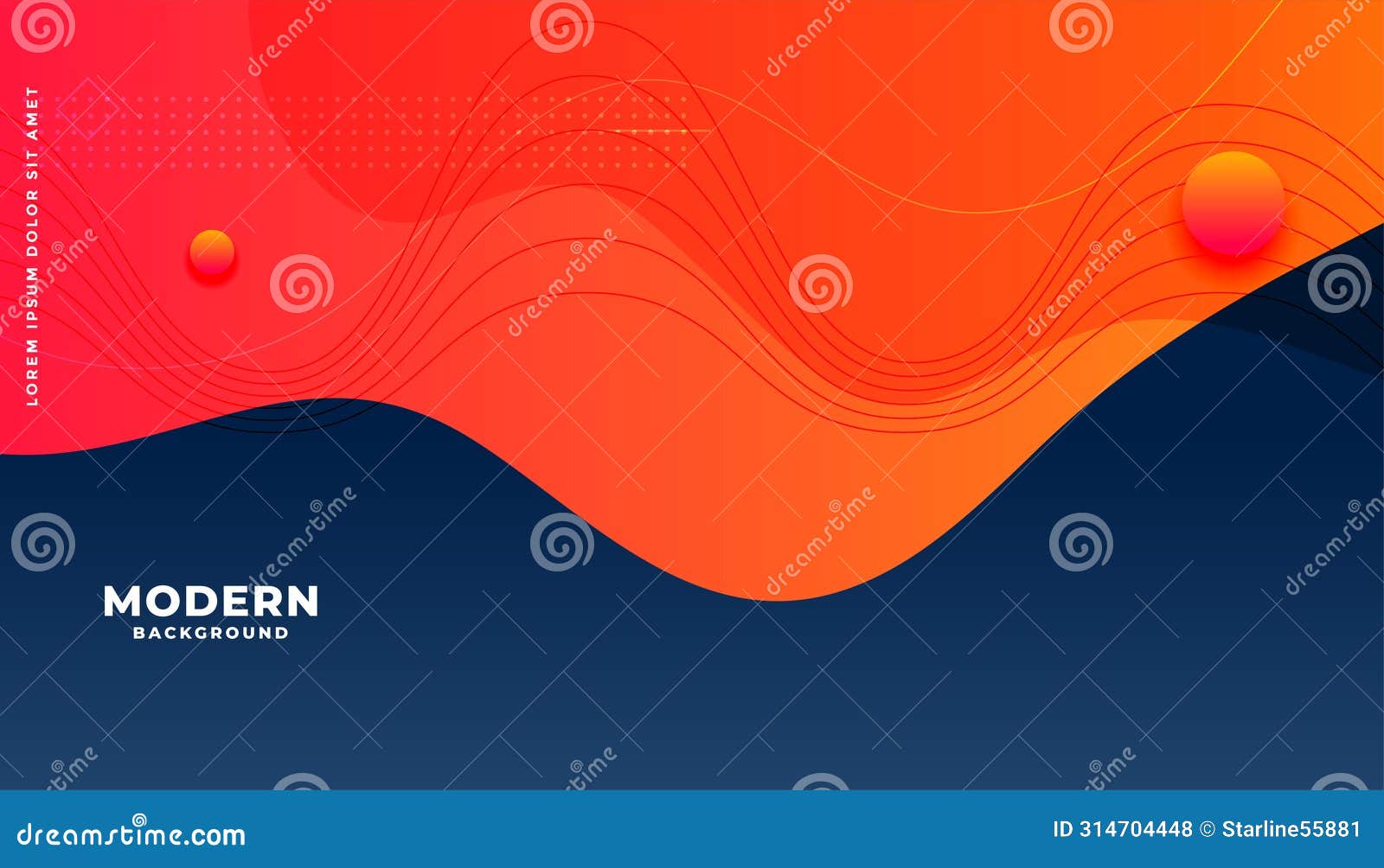Blue and Red Curvy Background with Dynamic Motion Stock Vector ...